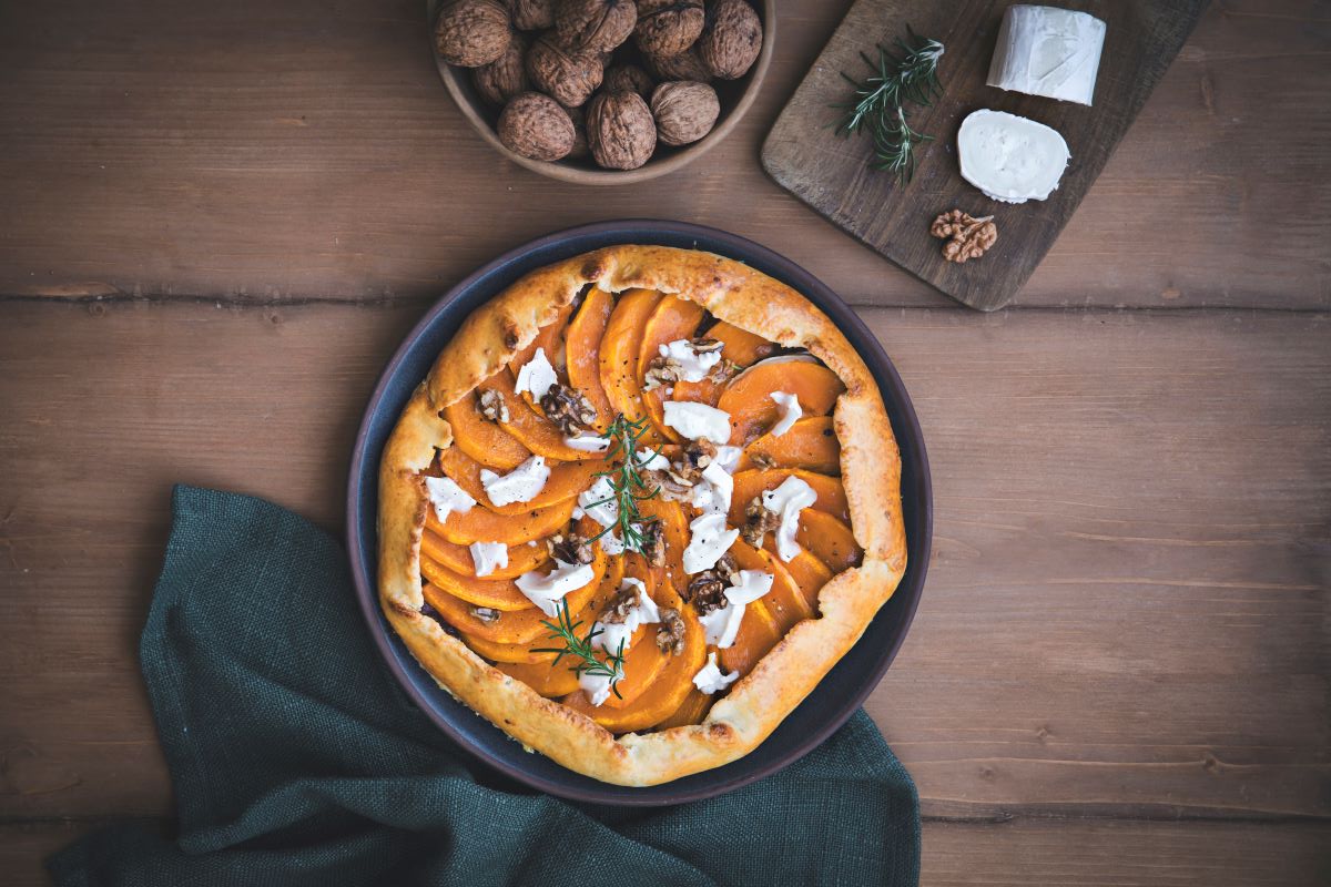 Une tarte potimarron-chèvre pour passer l'hiver - Grains de sel